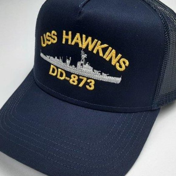 Accessories | Naval Destroyer Uss Hawkins Dd873 Embroidered Mesh ...